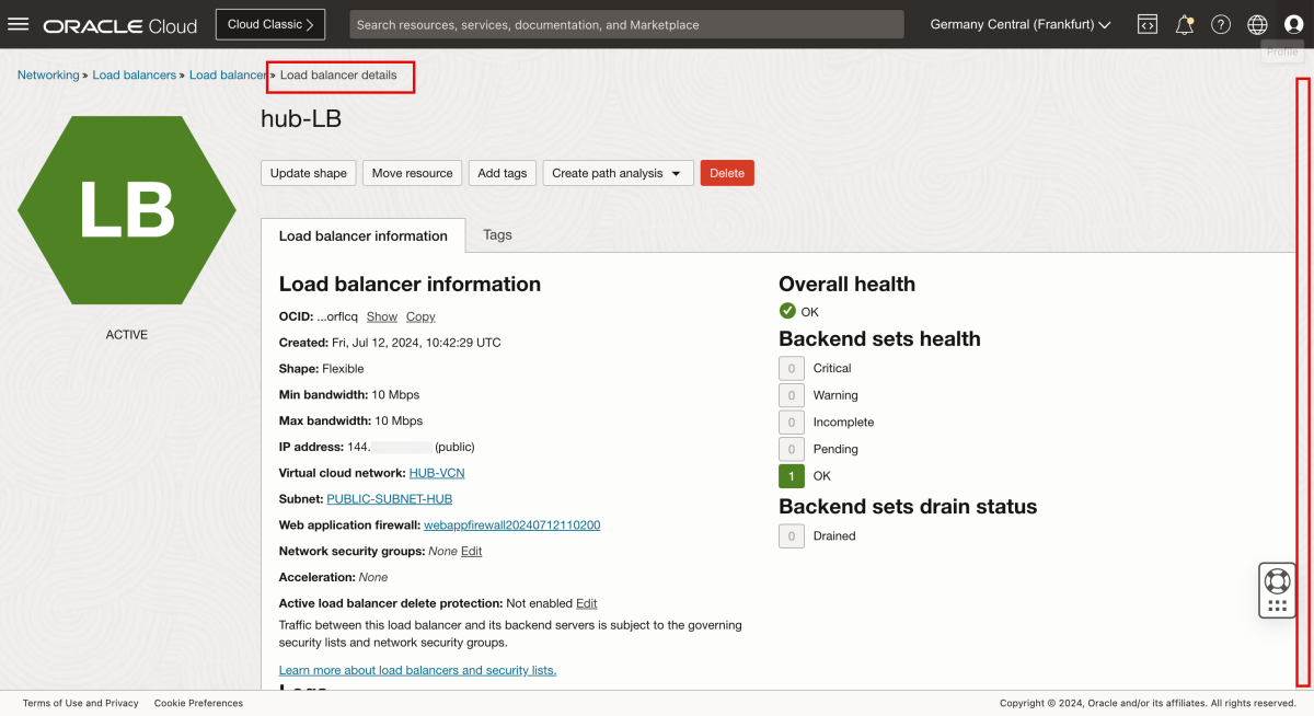 Configure the OCI Load Balancer to access multiple applications (Instances) using different ...