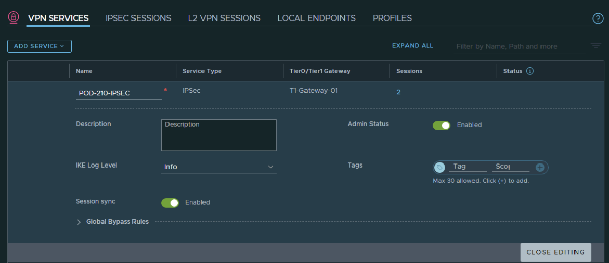 Hub and Spoke Layer 2 VPNs between multiple NSX-T enabled sites - Iwan